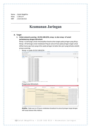 Laporan Keamanan Jaringan Network Scanning | PDF