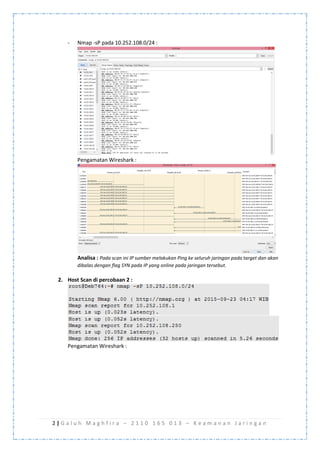 Laporan Keamanan Jaringan Network Scanning | PDF