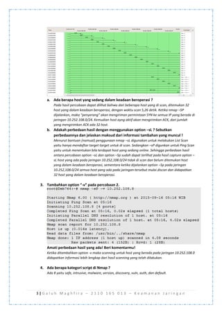 Laporan Keamanan Jaringan Network Scanning | PDF