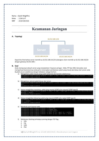 Laporan Keamanan Jaringan Postest | PDF