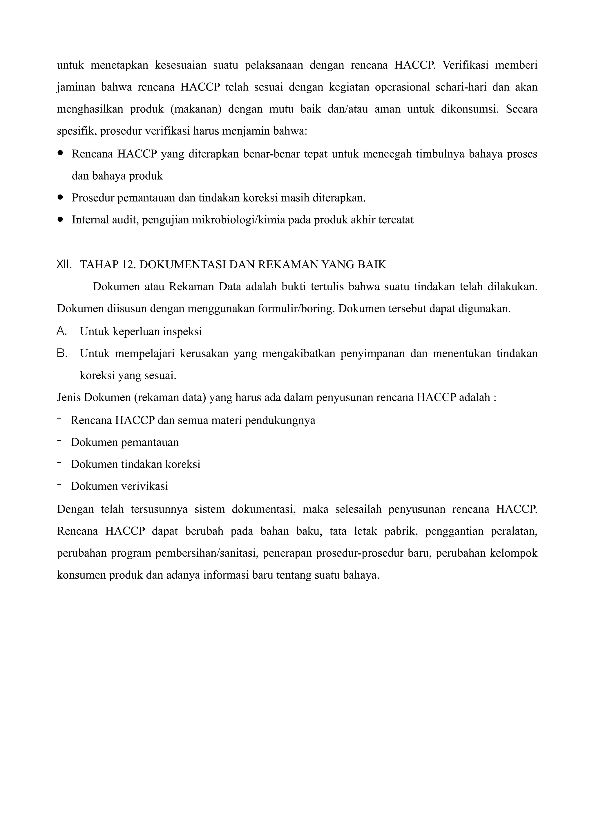 penerapan HACCP | PDF