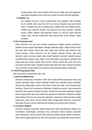 Berbagai Instrumen Penelitian | DOCX