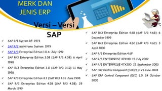 SISTEM INFORMASI BISNIS BERBASIS SAP - ERP | PPT