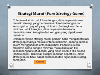 Riset Operasi - Teori Permainan | PPTX