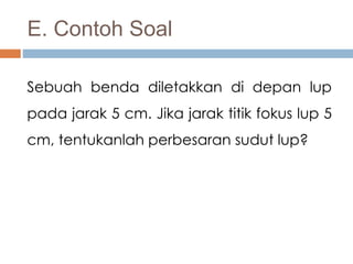 Alat Optik (LUP) | PPTX