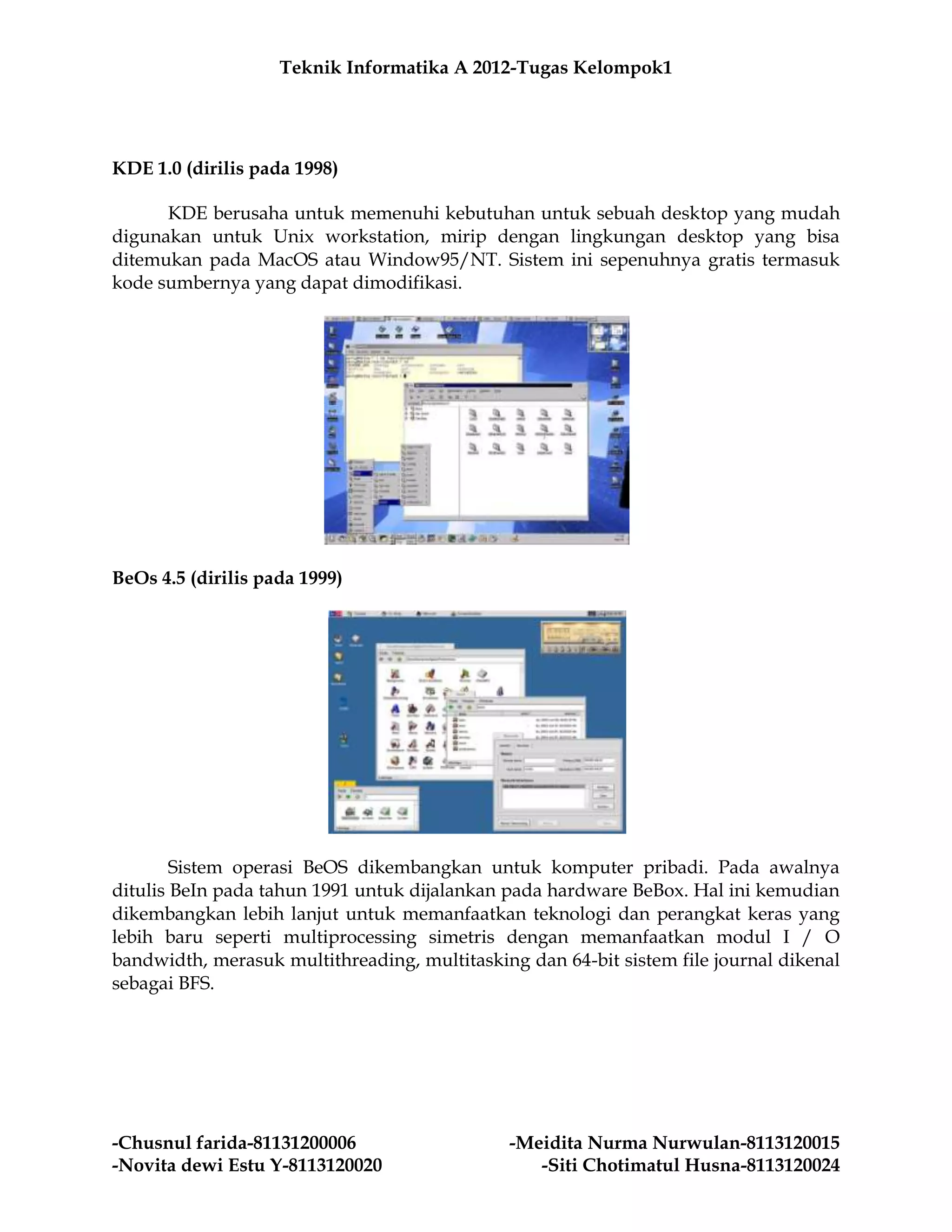 Perkembangan Sistem Operasi Komputer Dari Awal Sampai Akhir | DOCX