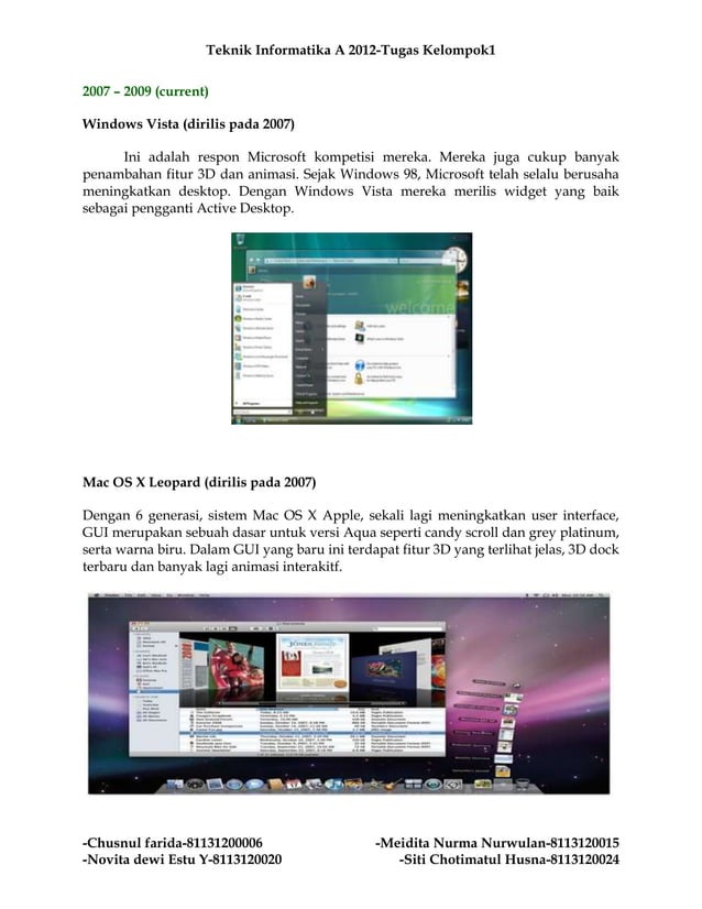 Perkembangan Sistem Operasi Komputer Dari Awal Sampai Akhir | DOCX