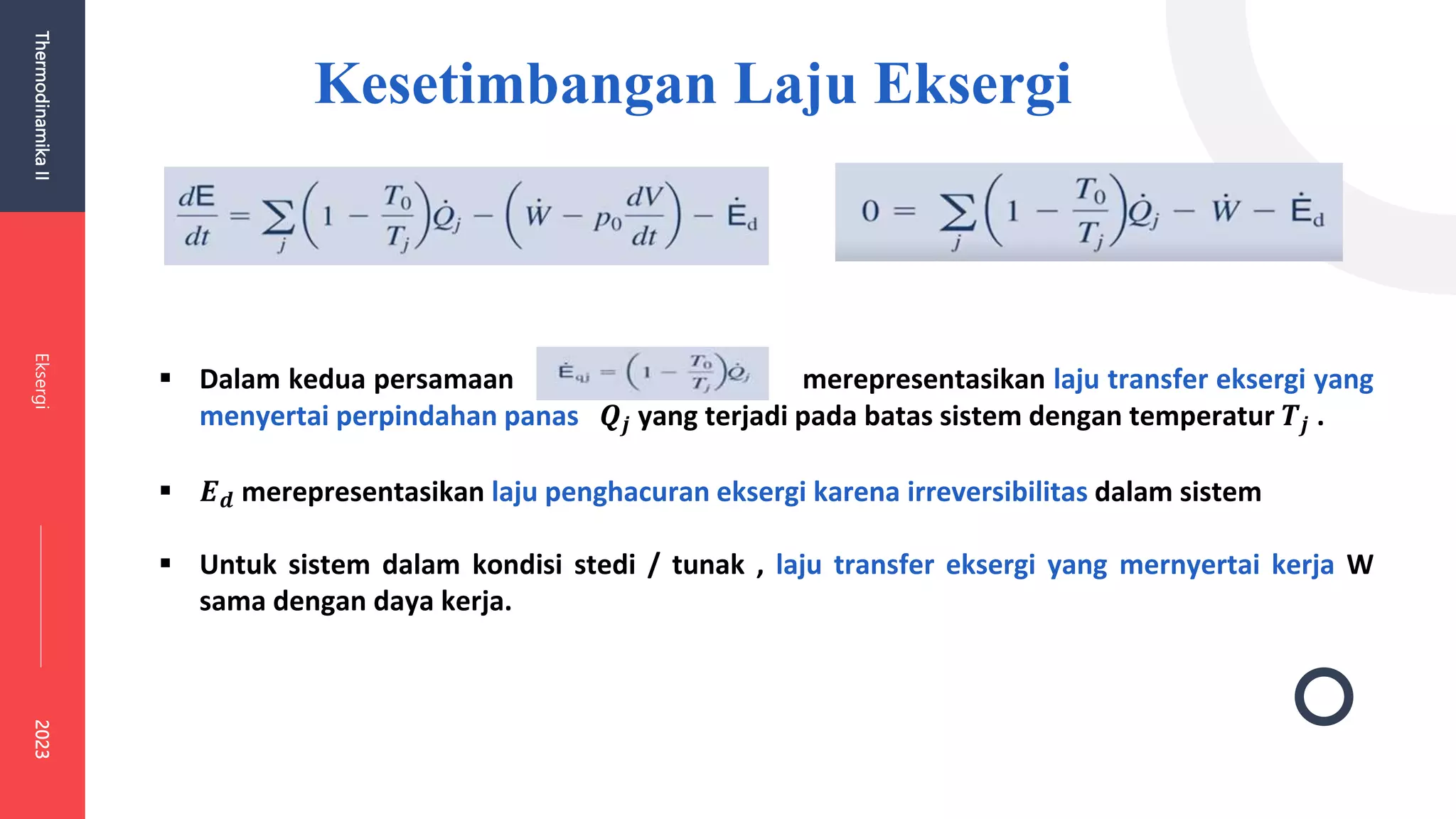 TUGAS KELOMPOK 1_EKSERGI... no. 5 . Massa atur dan laju eksergi.pptx