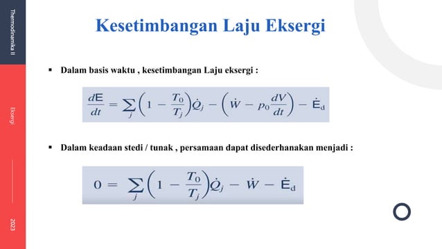 TUGAS KELOMPOK 1_EKSERGI... no. 5 . Massa atur dan laju eksergi.pptx