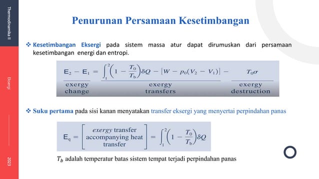 TUGAS KELOMPOK 1_EKSERGI... no. 5 . Massa atur dan laju eksergi.pptx
