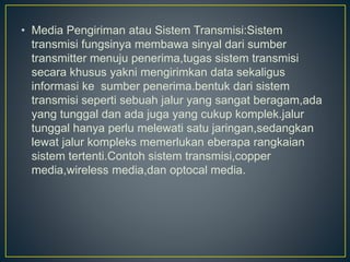 konsep dasar komunikasi data dalam jaringan | PPTX