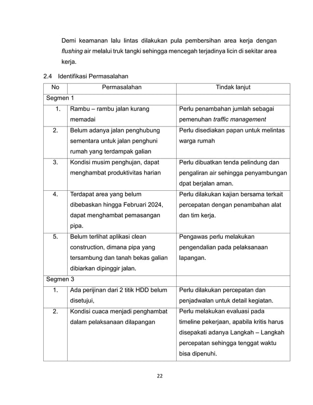 Tugas Kelompok 2 - Pengawasan Pemasangan Pipa HDPE metode Open cut, HDD ...