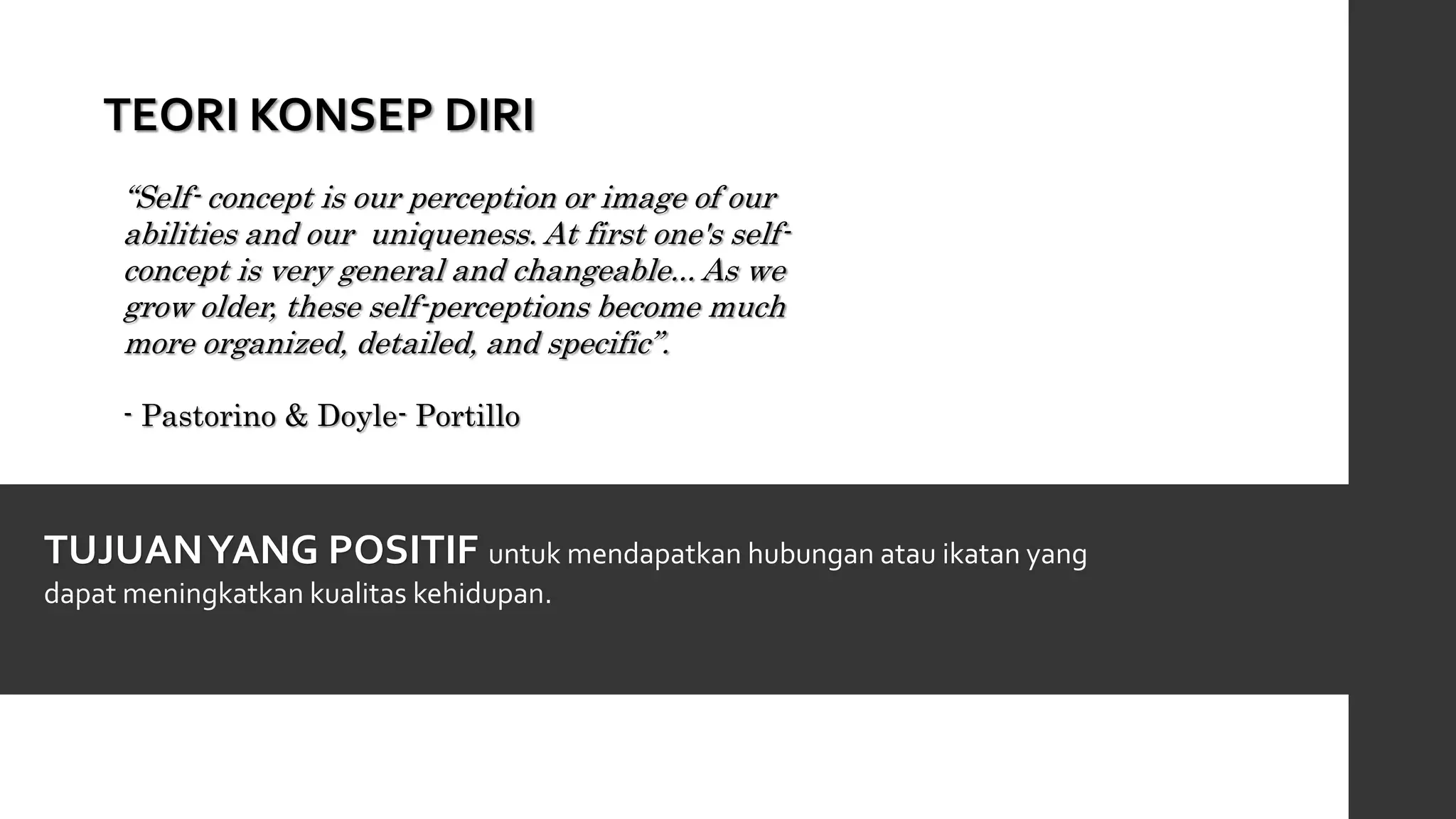 Teori Manajemen Keselarasan Makna dan Teori Konsep Diri | PPTX