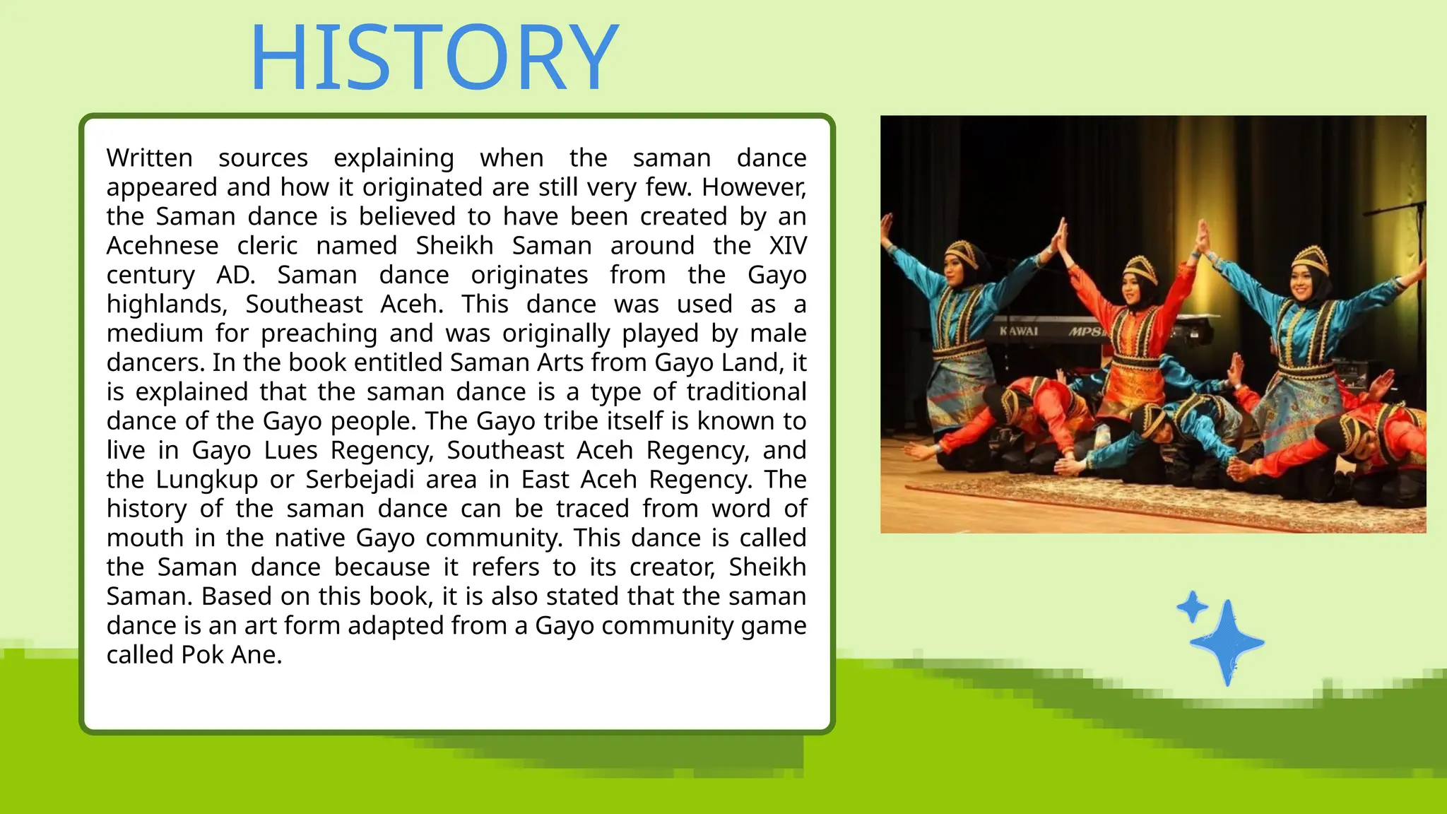SAMAN DANCE TRADITIONAL DANCE FROM ACEH ENGLISH PROJECT | PPTX