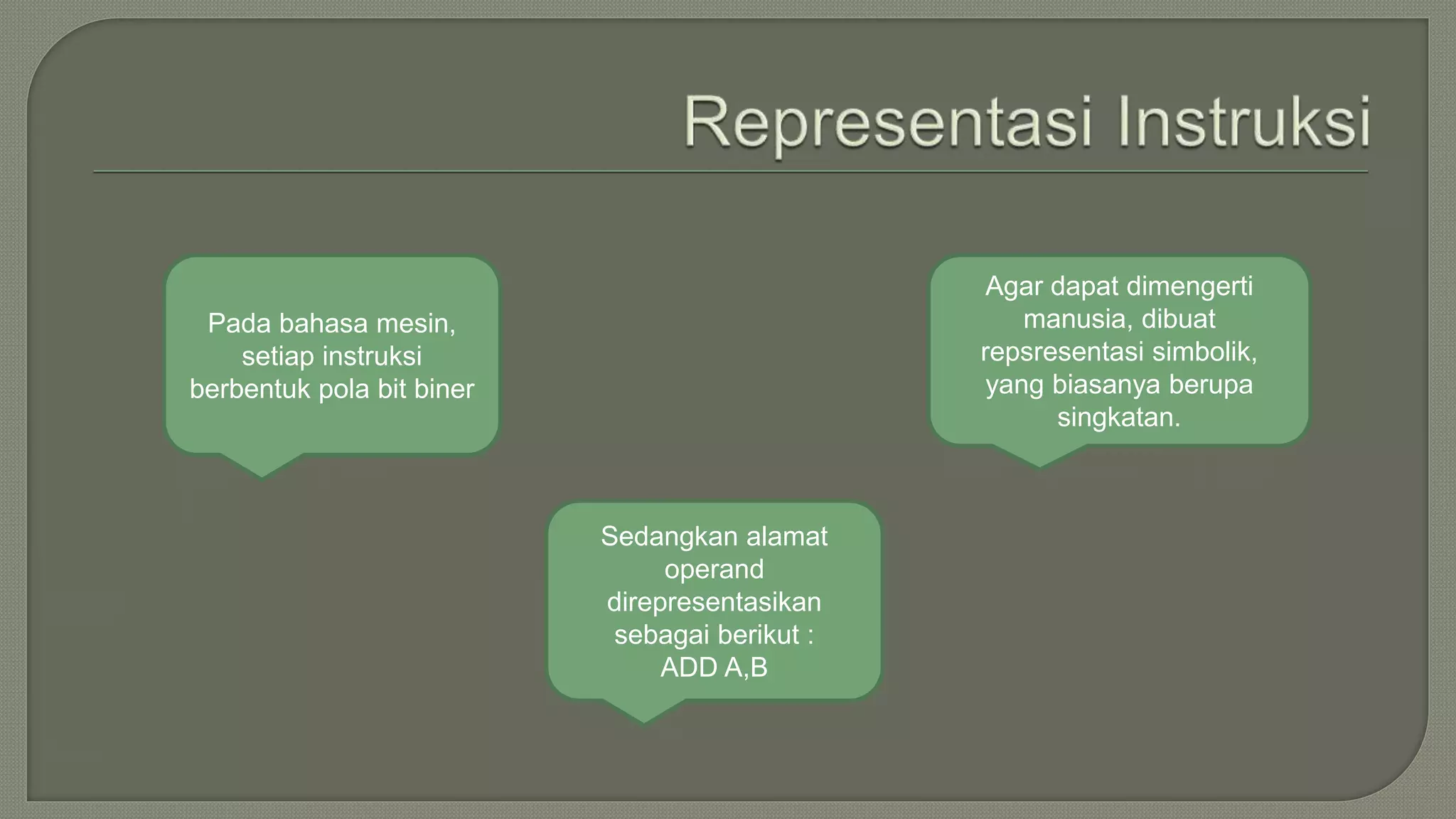 Set Intruksi dalam arsitektur dan organisasi komputer | PPT