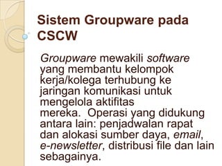 CSCW | PPTX
