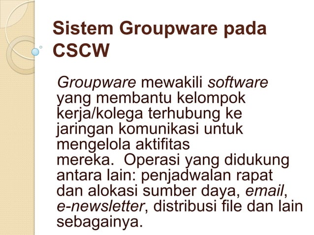 CSCW | PPTX