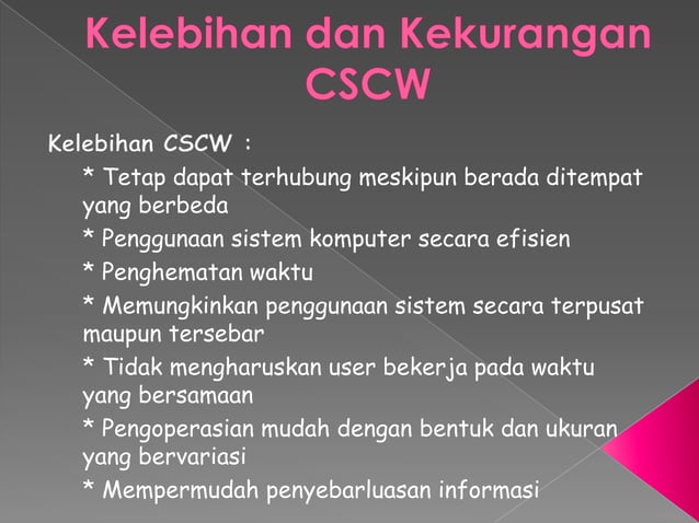 CSCW | PPTX