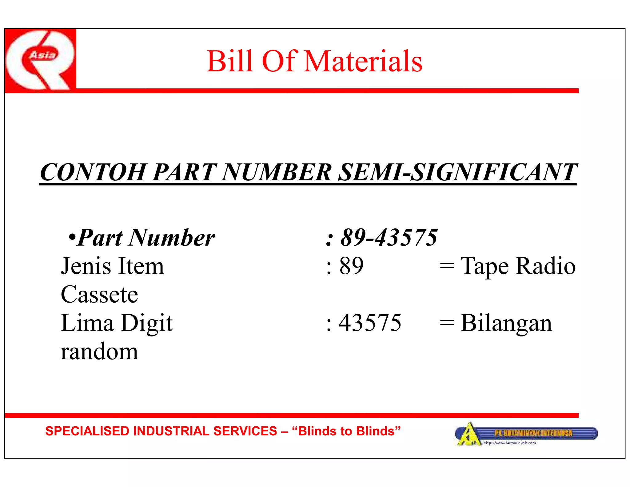 Tugas Kelompok Manajemen Industri - Bill Of Material | PDF