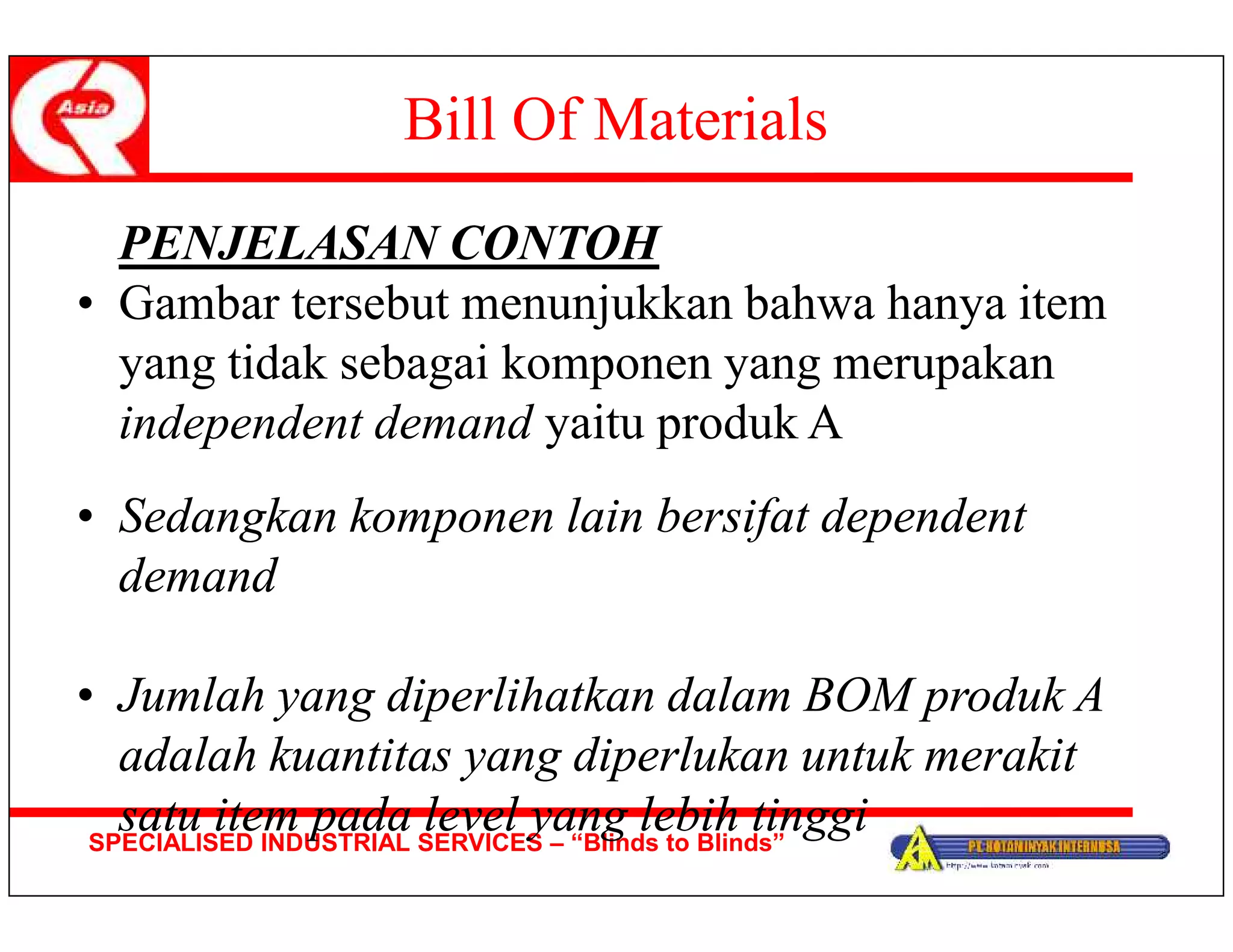 Tugas Kelompok Manajemen Industri - Bill Of Material | PDF