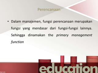 manajemen (planning and leading) | PPT