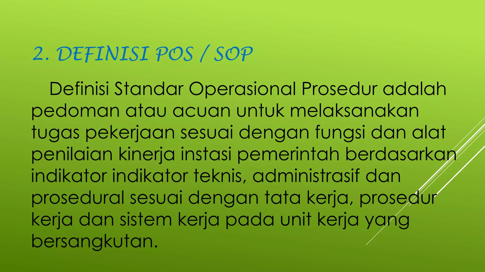 Persentase SOP ( standard operational procedure ) | PPT