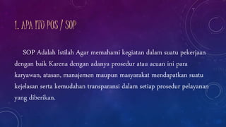 Persentase SOP ( standard operational procedure ) | PPT