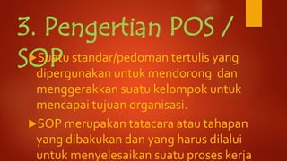Persentase SOP ( standard operational procedure ) | PPTX