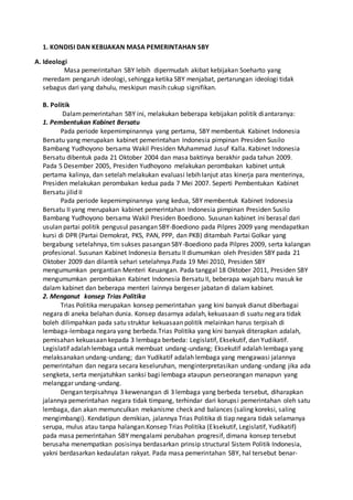 MASA PEMERINTAHAN SUSILO BAMBANG YUDHOYONO PERIODE 2009 – 2014 DAN PEMERINTAHAN JOKO WIDODO SAAT ...
