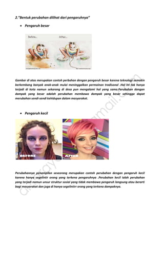 TUGAS KETERAMPILAN IPS PERUBAHAN SOSIAL DAN BUDAYA | PDF