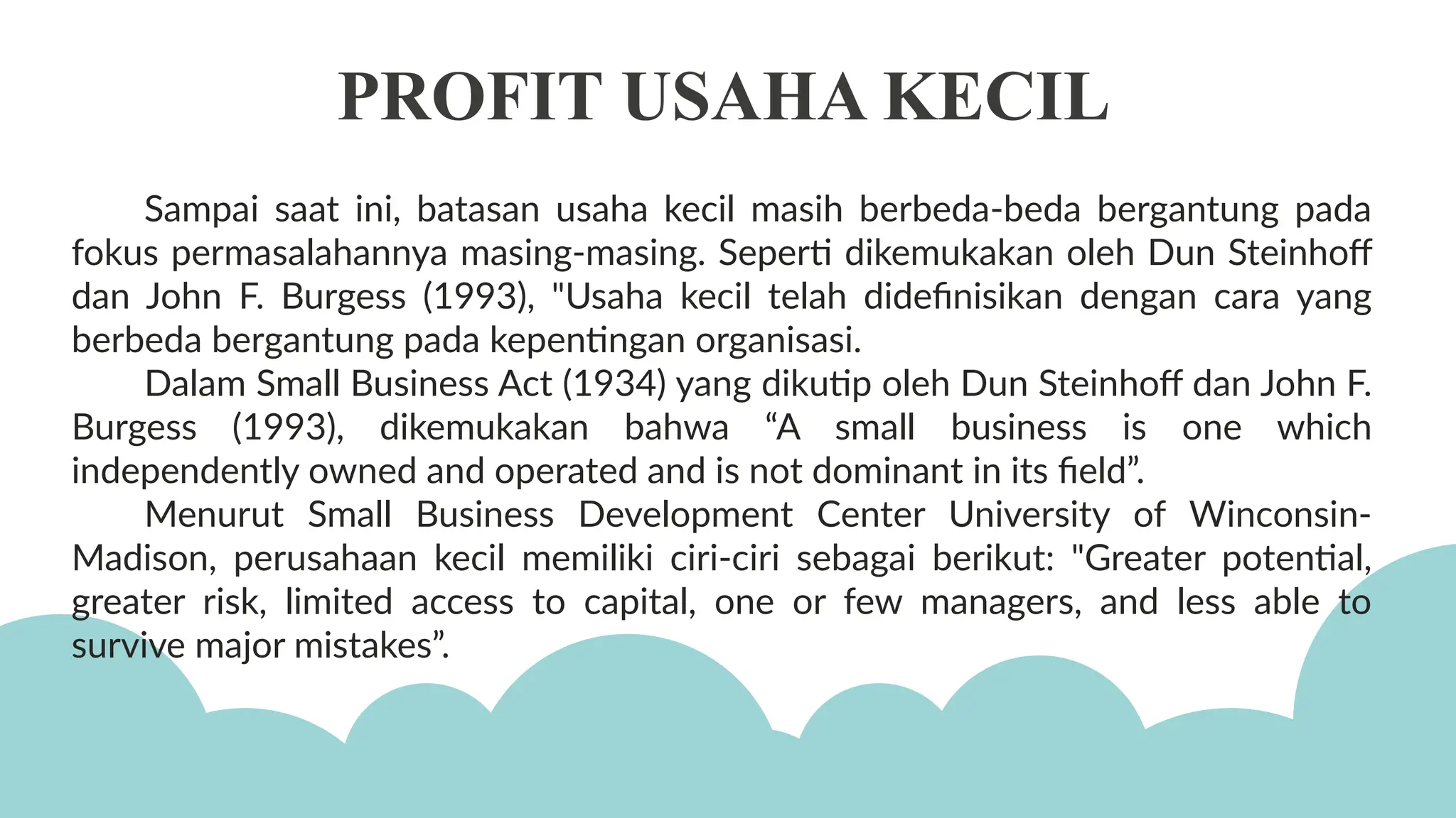 Profile Usaha Kecil dan Model Pengembangannya | PDF