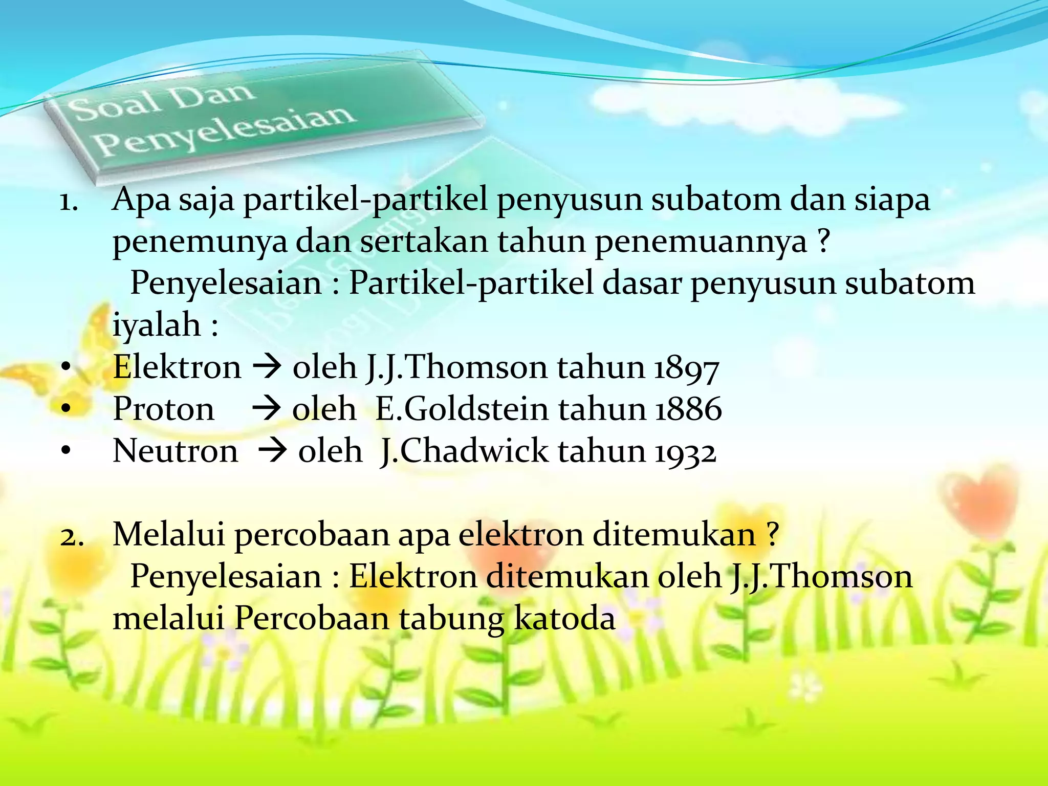 PARTIKEL PENYUSUN ATOM | PPTX