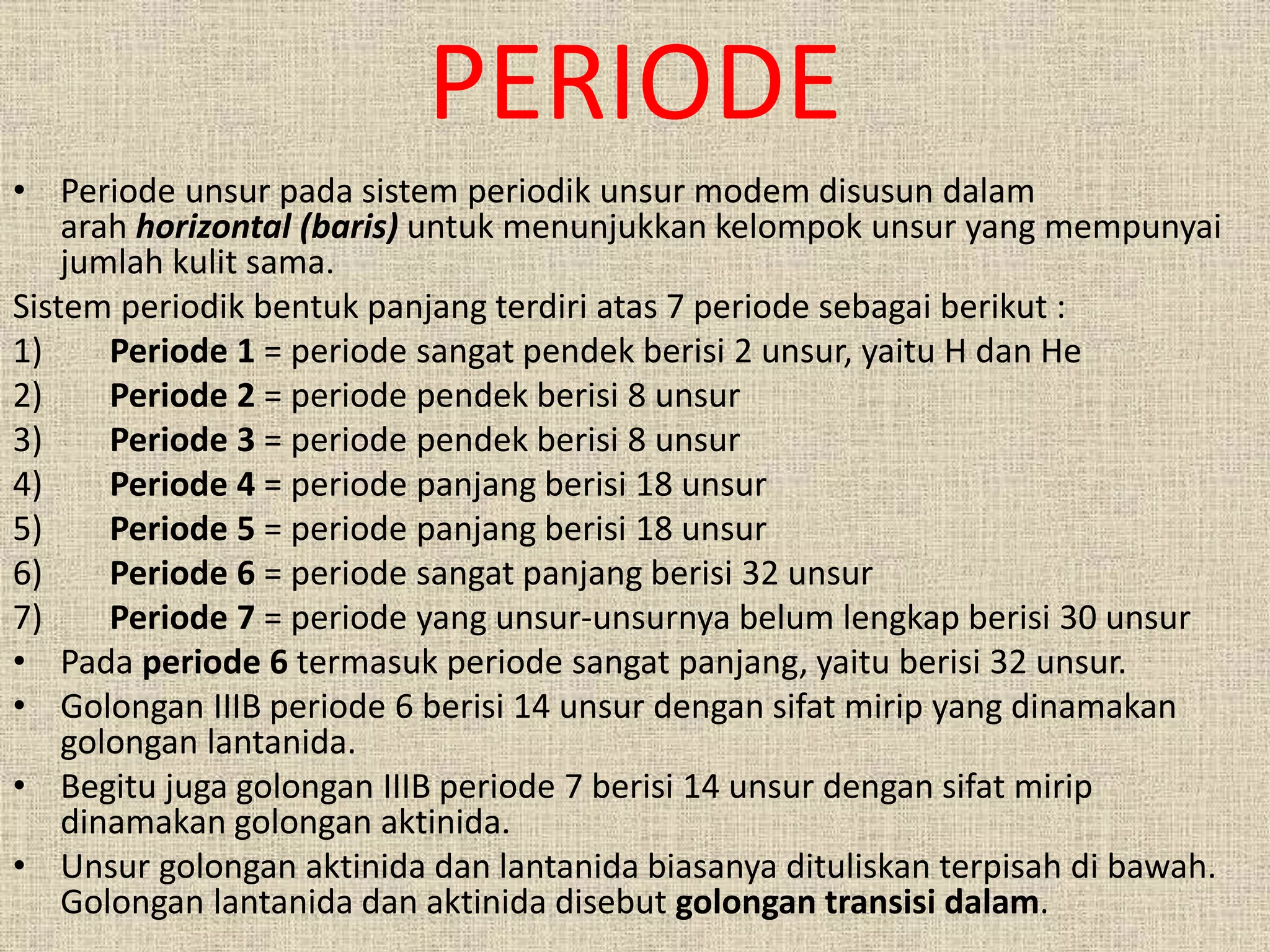Sistem Periodik Modern Kelas X | PPTX