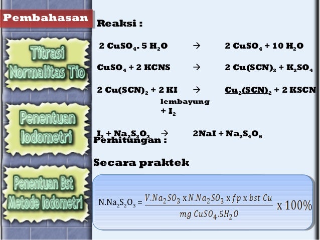Metode Yodometri dan Penentuan Bst