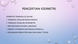 Iodimetri | PPTX