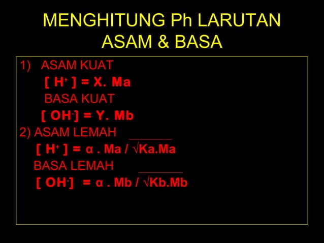 Chemistry for XI grade - pH | PPT
