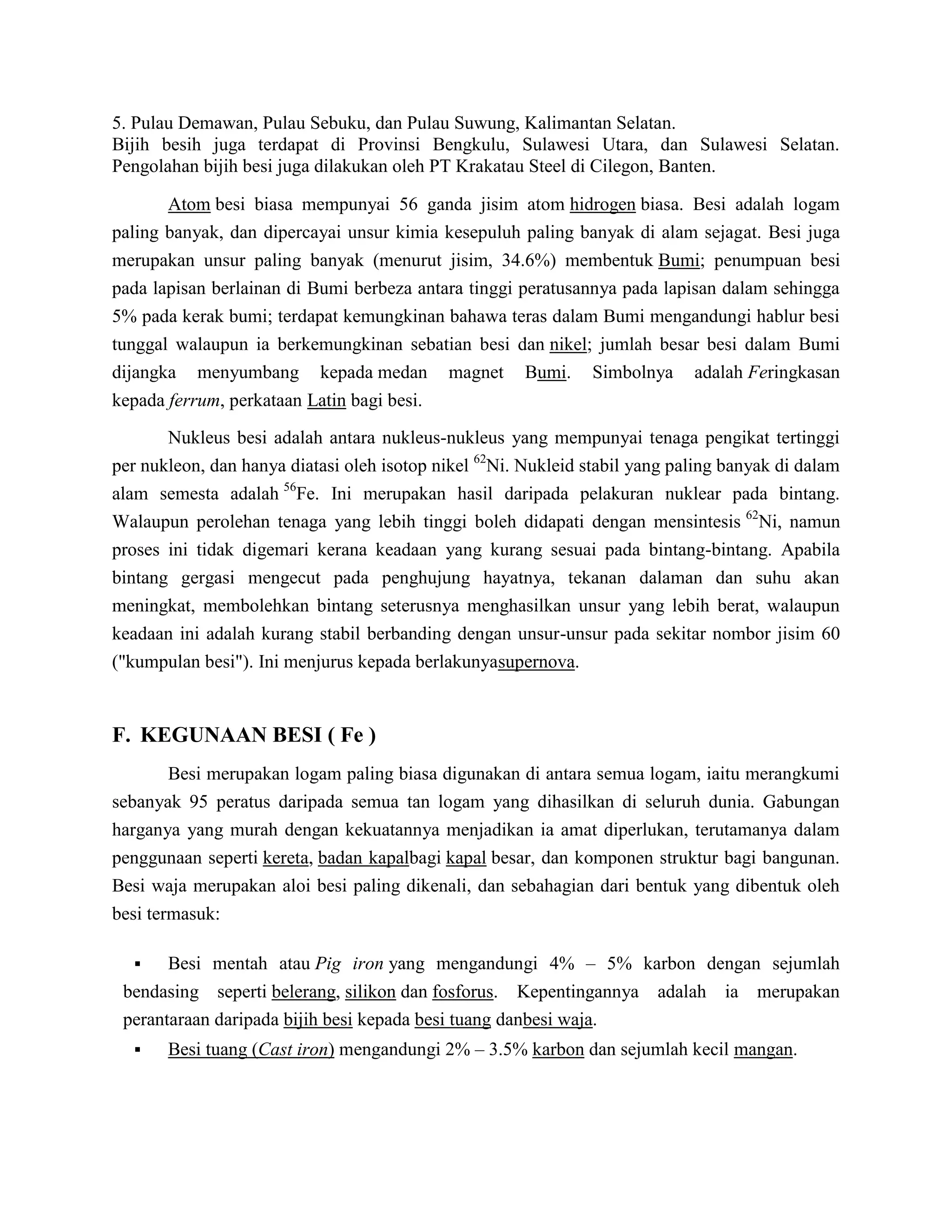 Tugas kimia dasar 1 ( besi ( fe ) ) part 3 | DOCX