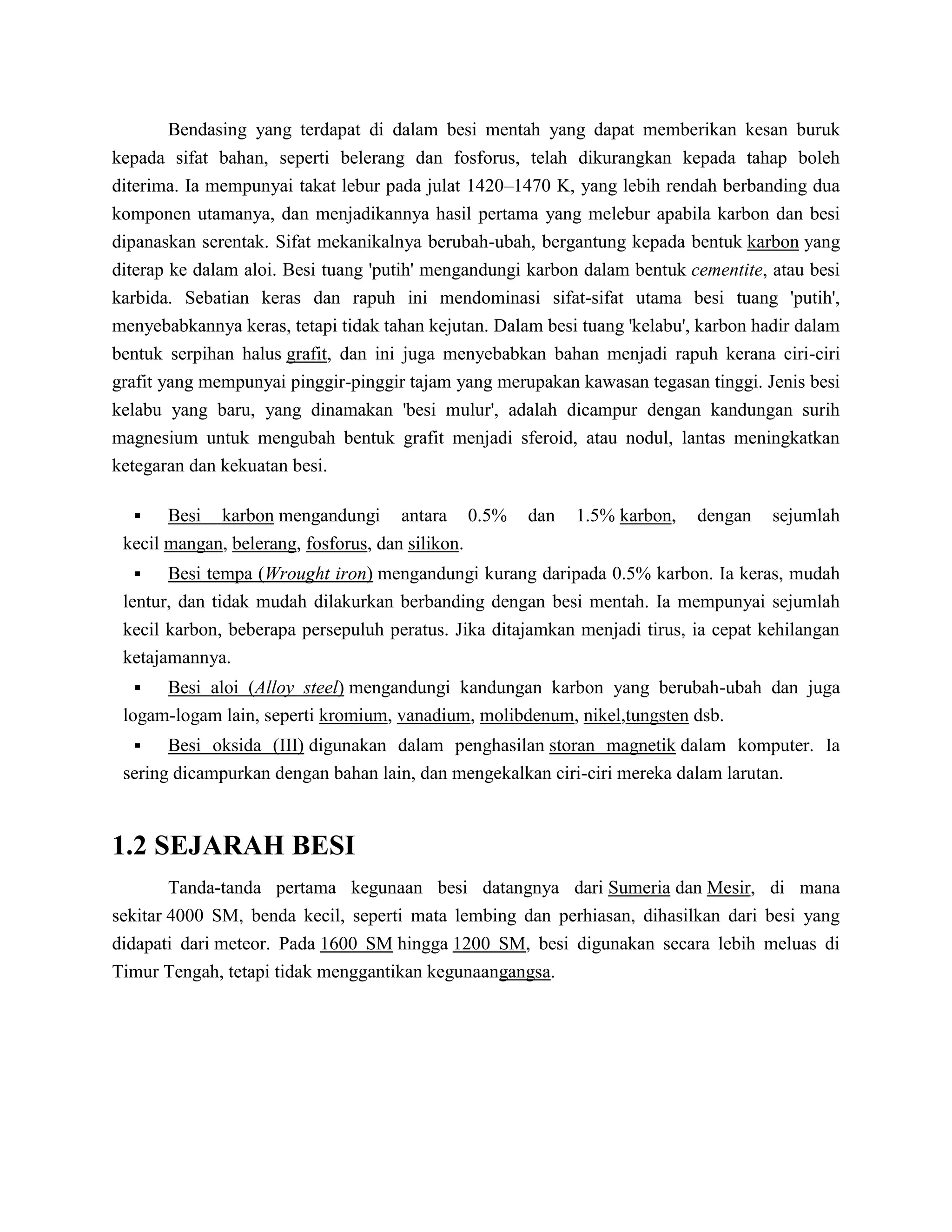 Tugas kimia dasar 1 ( besi ( fe ) ) part 3 | DOCX