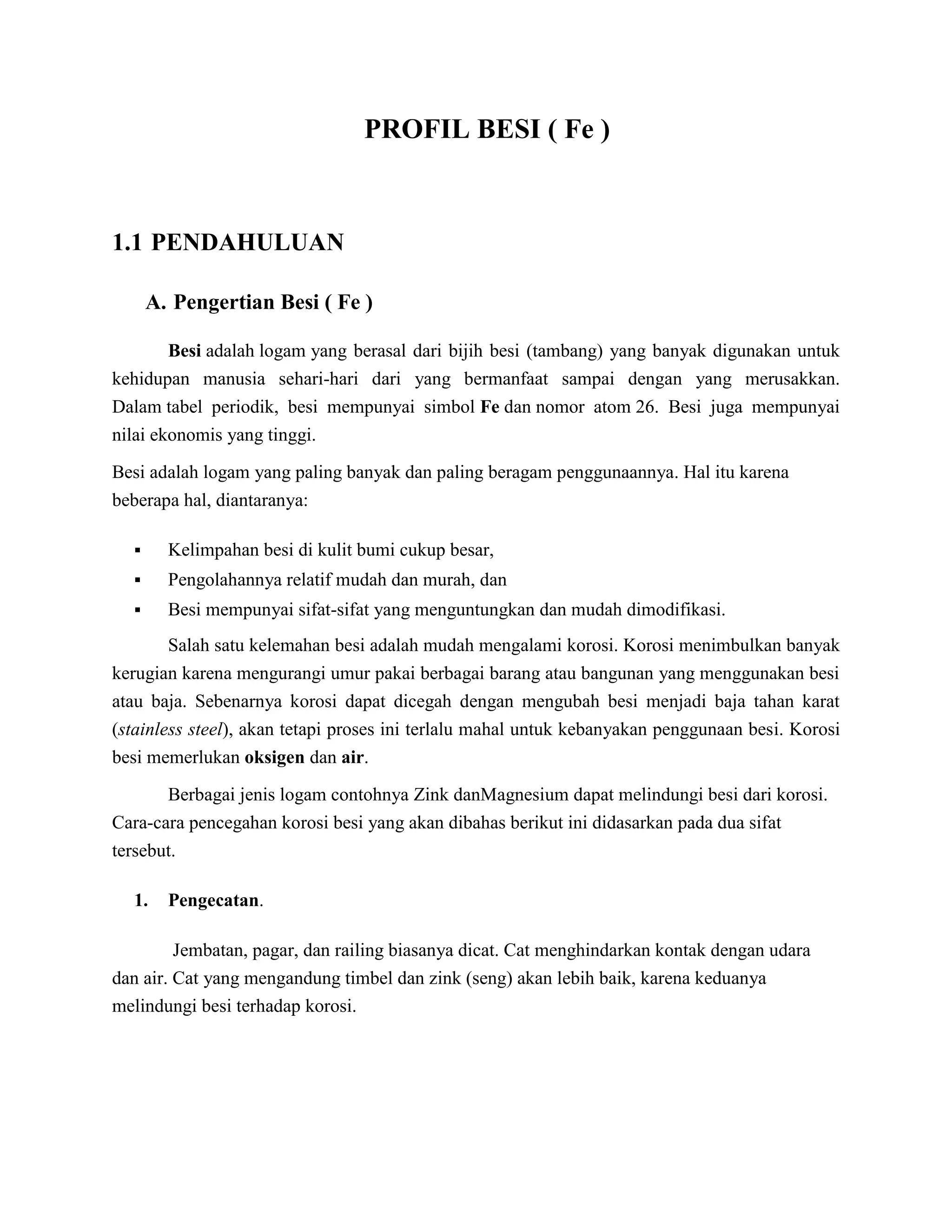 Tugas kimia dasar 1 ( besi ( fe ) ) part 3 | PDF