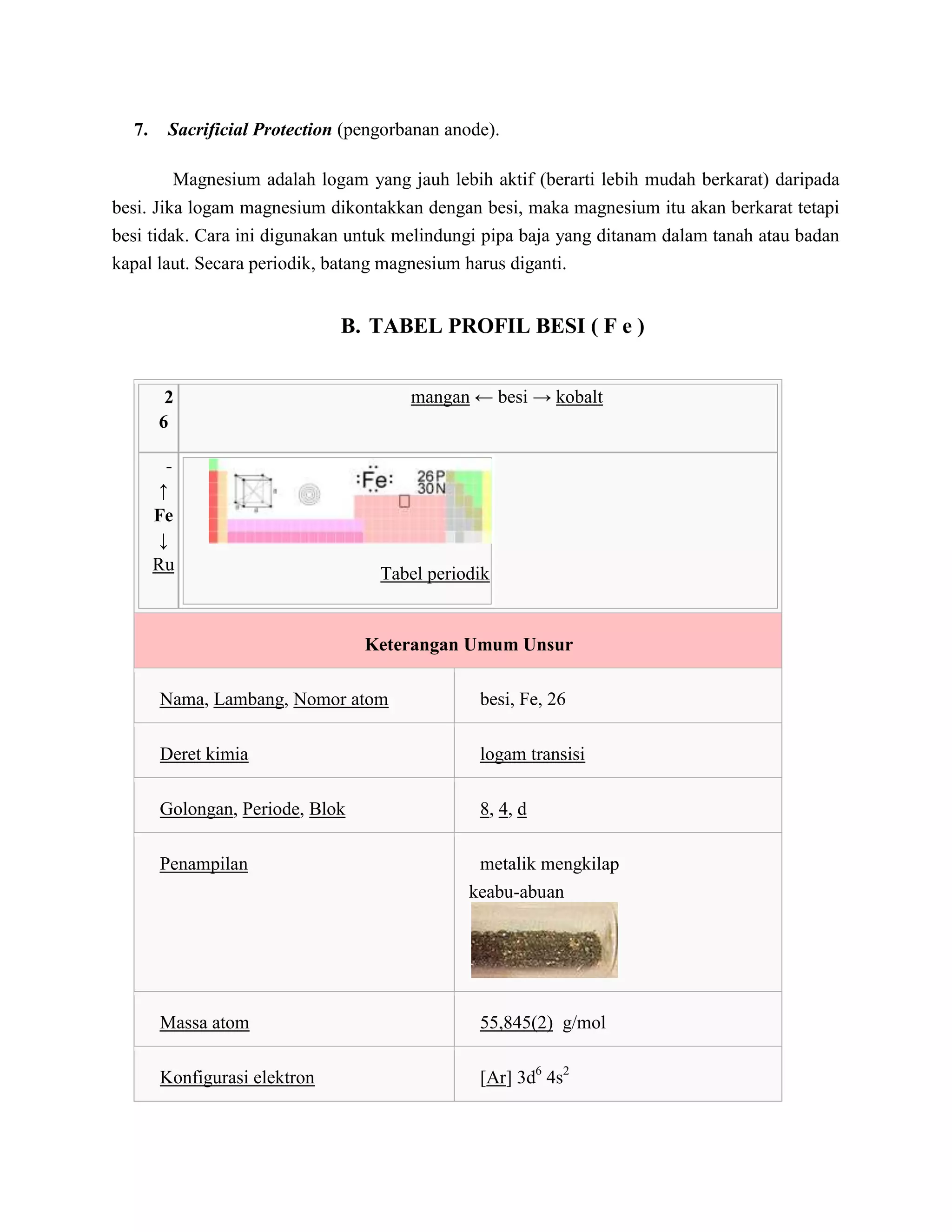 Tugas kimia dasar 1 ( besi ( fe ) ) part 3 | DOCX