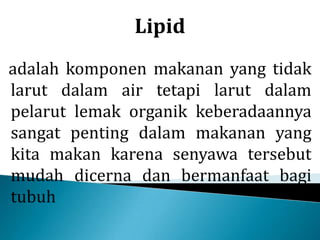 Tugas kimia organik 2 lipid despita yuliantari | PPT