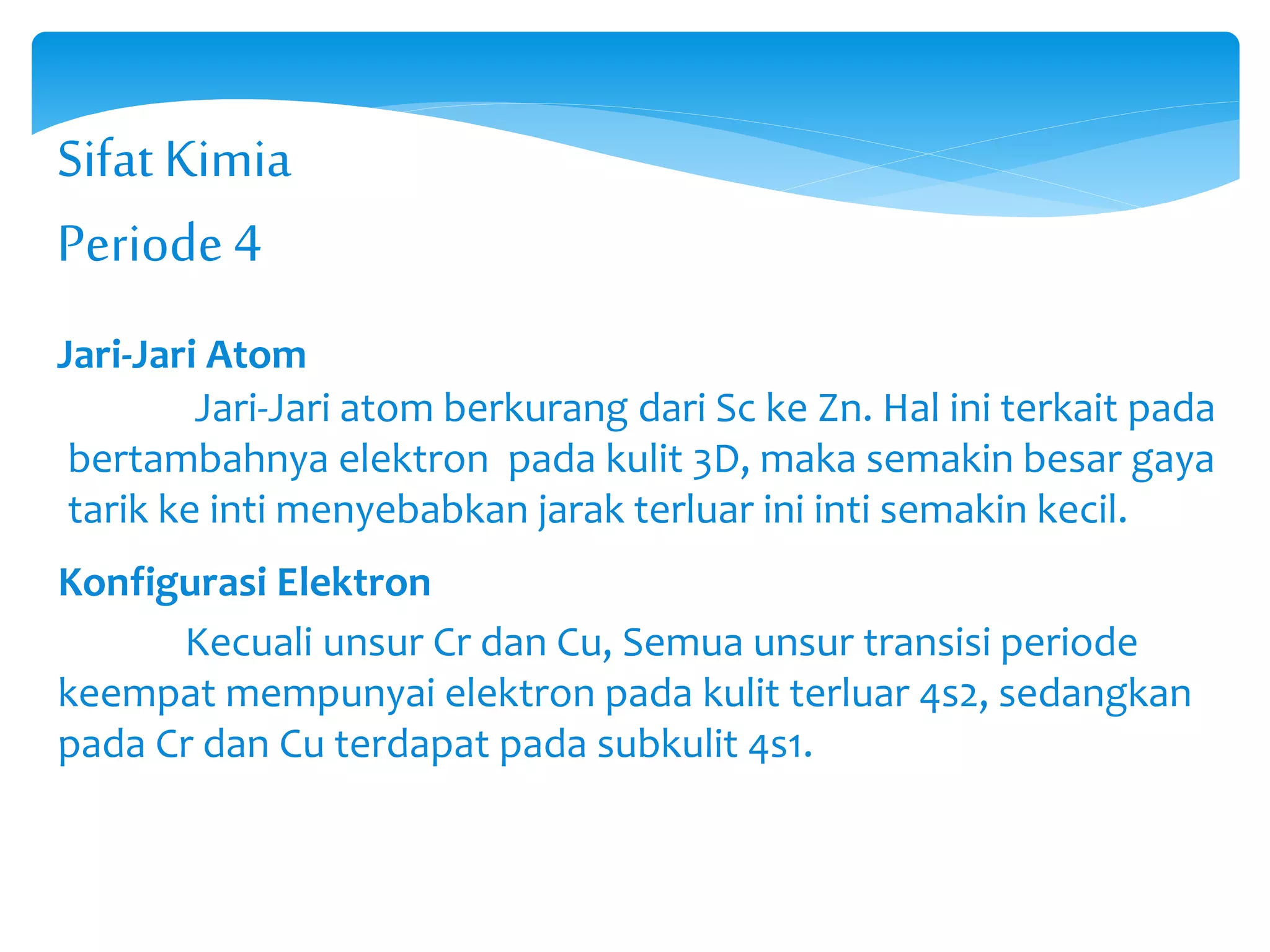 KIMIA Unsur Transisi Periode 4 | PPT