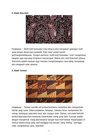 Tugas kliping batik indonesia | DOCX