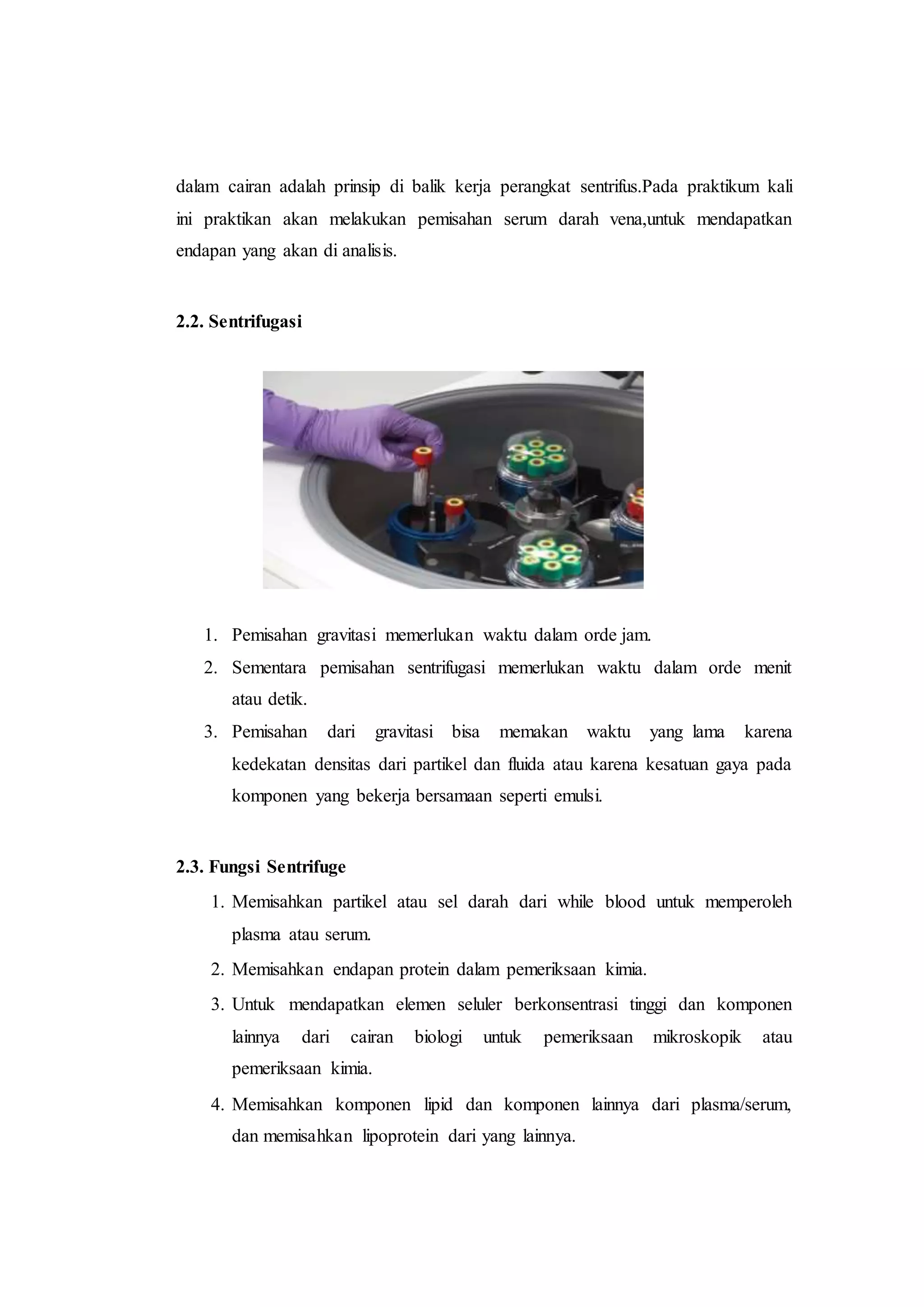 Tugas klompok teknik sentrifugasi | PDF