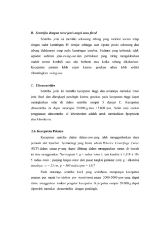 Tugas klompok teknik sentrifugasi | PDF