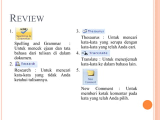 Materi Dasar Microsoft Word | PPTX