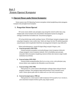 Tugas komputer bagian a | PDF