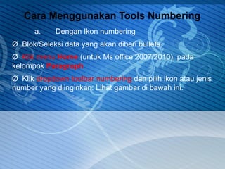 Penggunann Tools pada Microsoft Computer | PPT