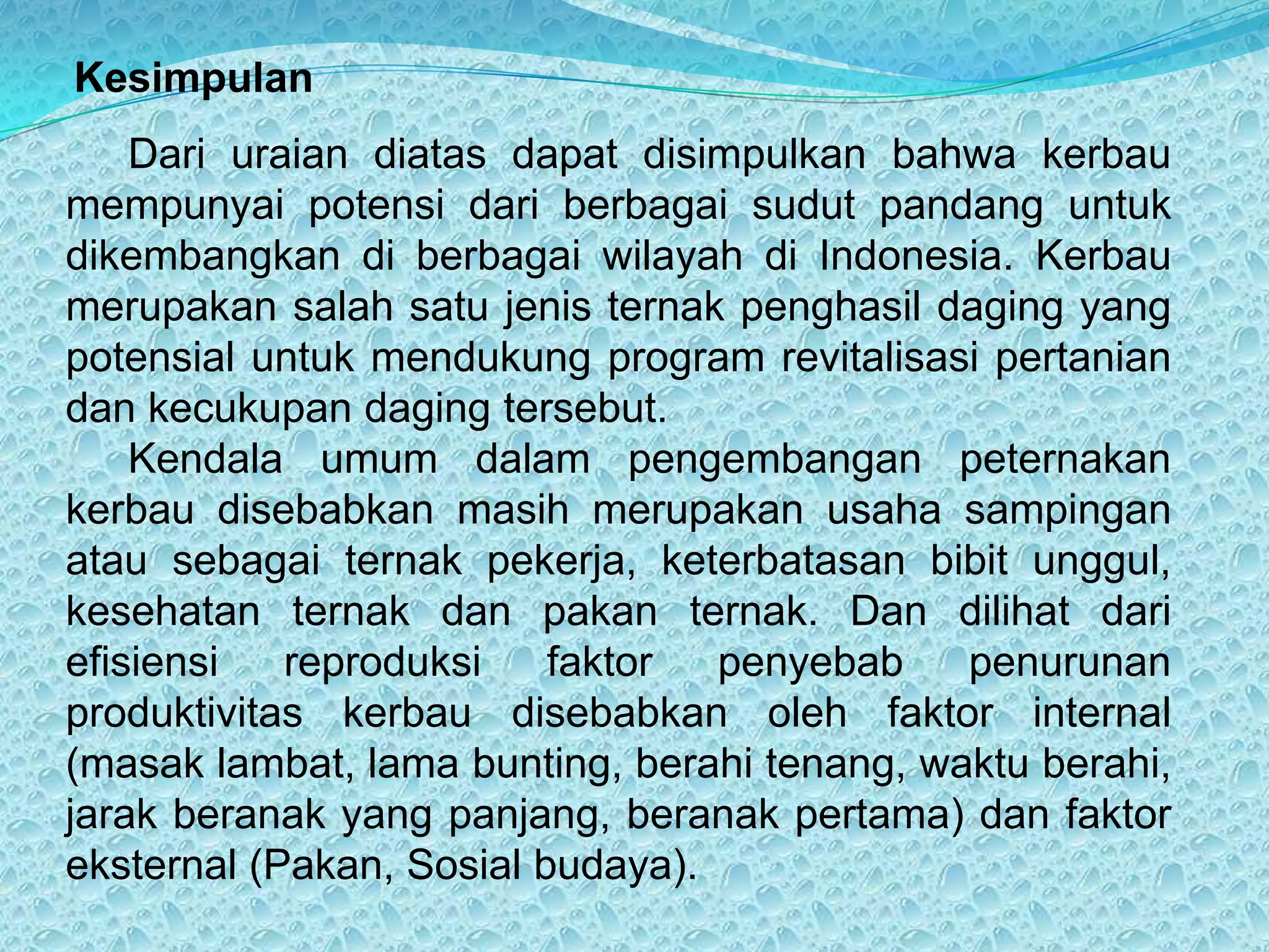 Tugas konservasi kerbau belang | PPTX