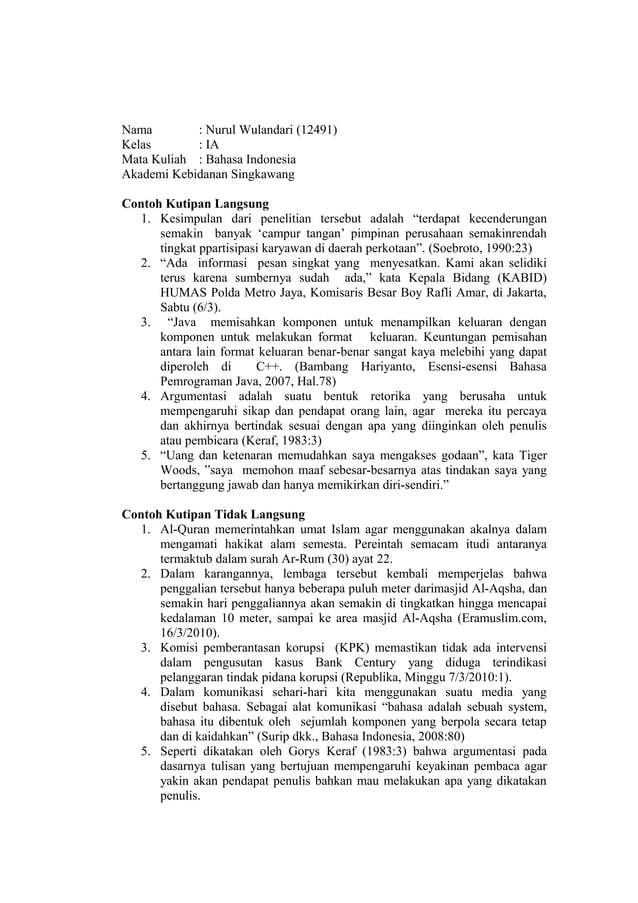 Tugas kutipan (=) | PDF